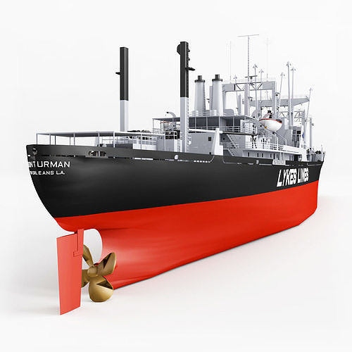 Cargo Ship Solon Turman Vessel 1961 3D model | CGTrader