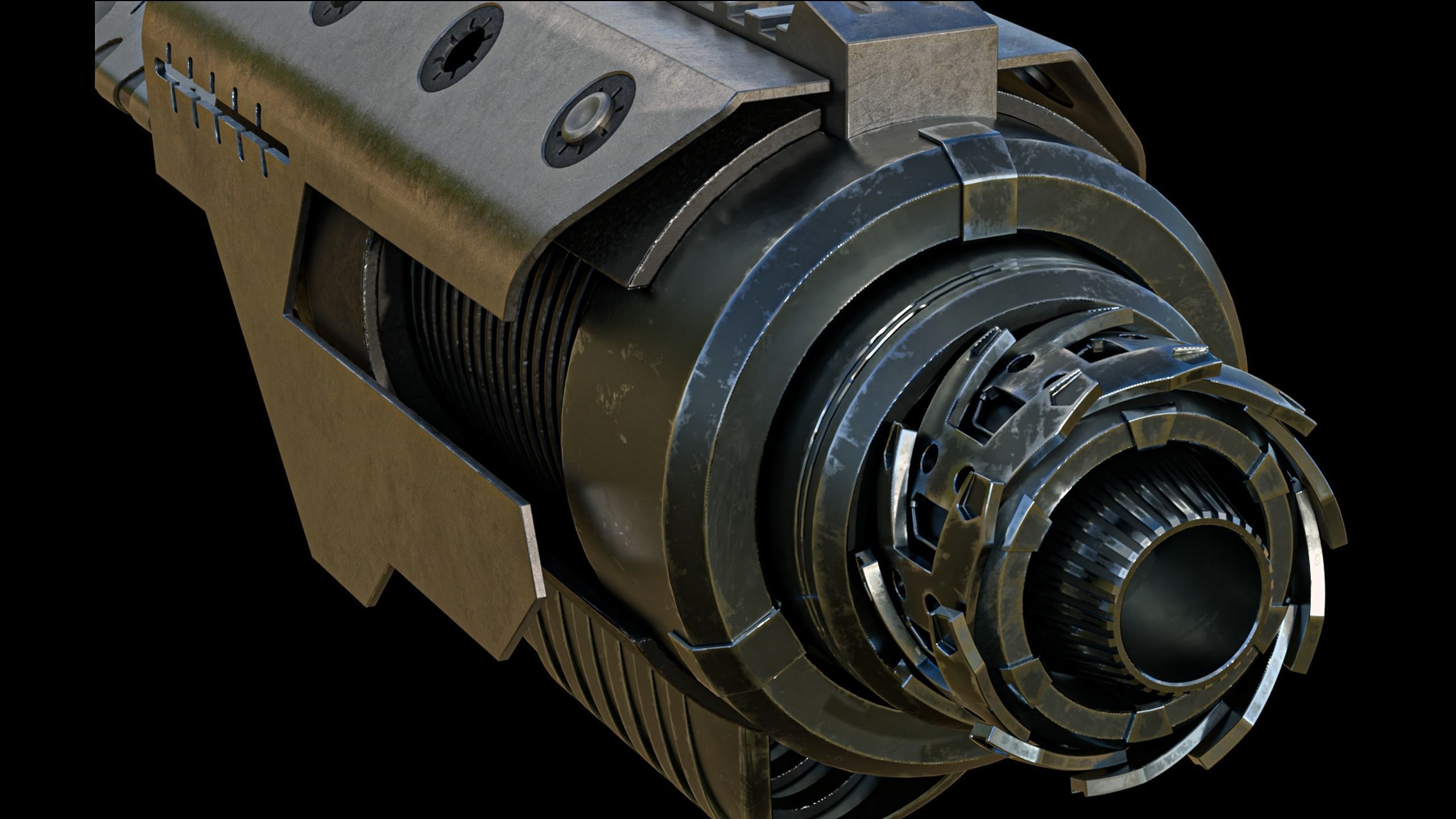 3D model cannon arm VR / AR / low-poly | CGTrader