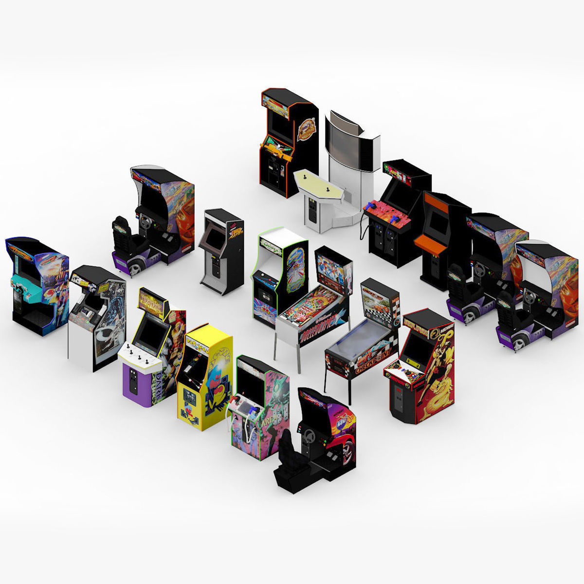 Arcade Machines 3D model | CGTrader