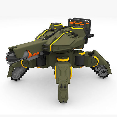 Sci Fi Gun Tower Defense 3D model | CGTrader