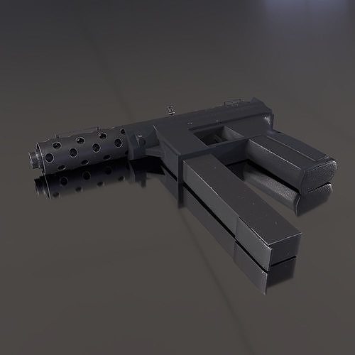 3D model TEC-9 gun VR / AR / low-poly | CGTrader