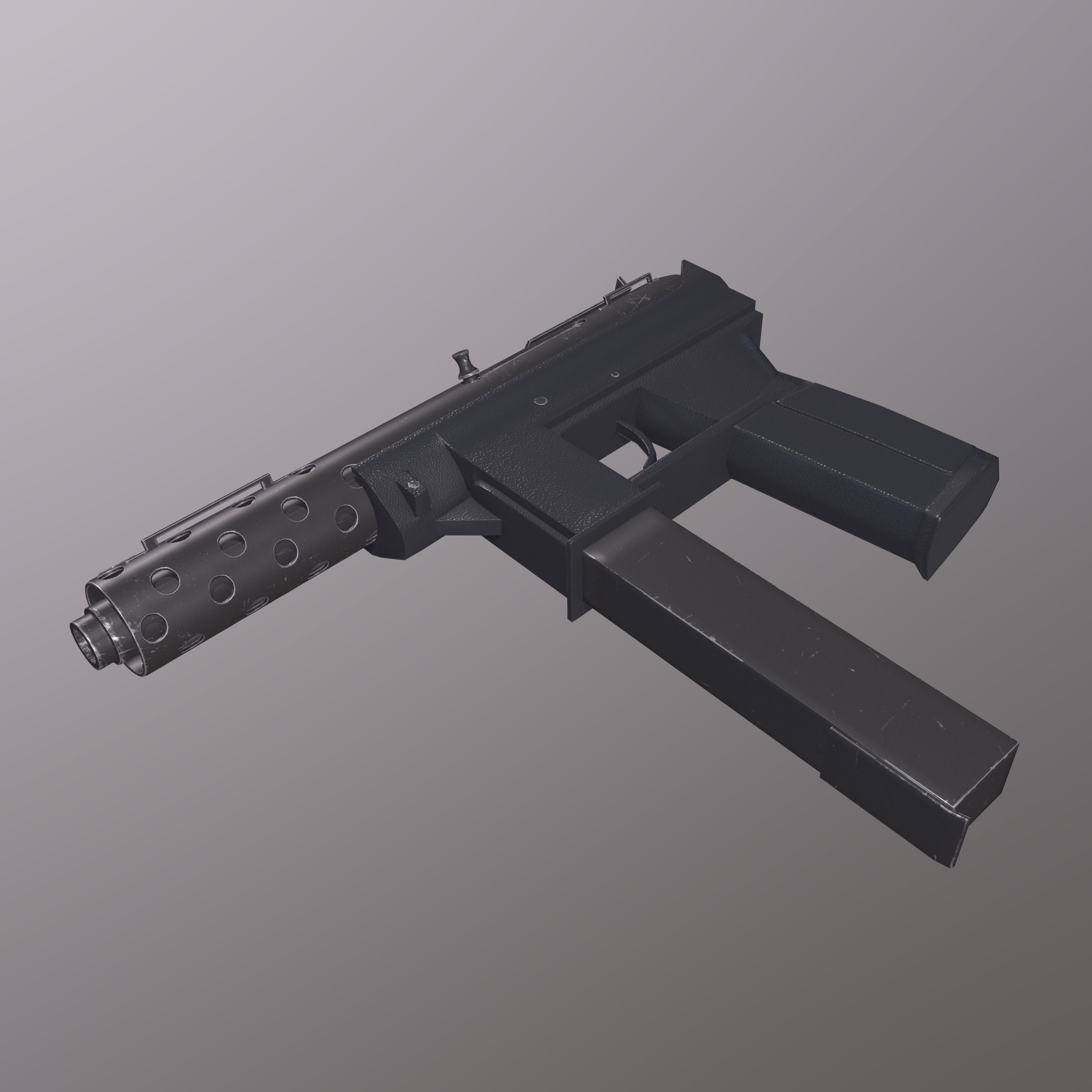 3D model TEC-9 gun VR / AR / low-poly | CGTrader