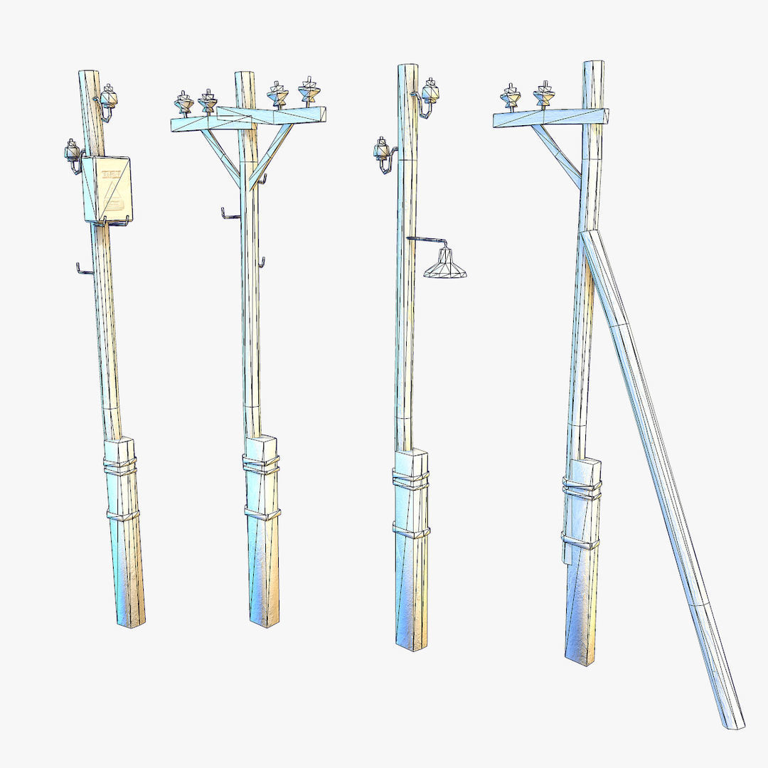 3D model Electric Pole wire VR / AR / low-poly | CGTrader