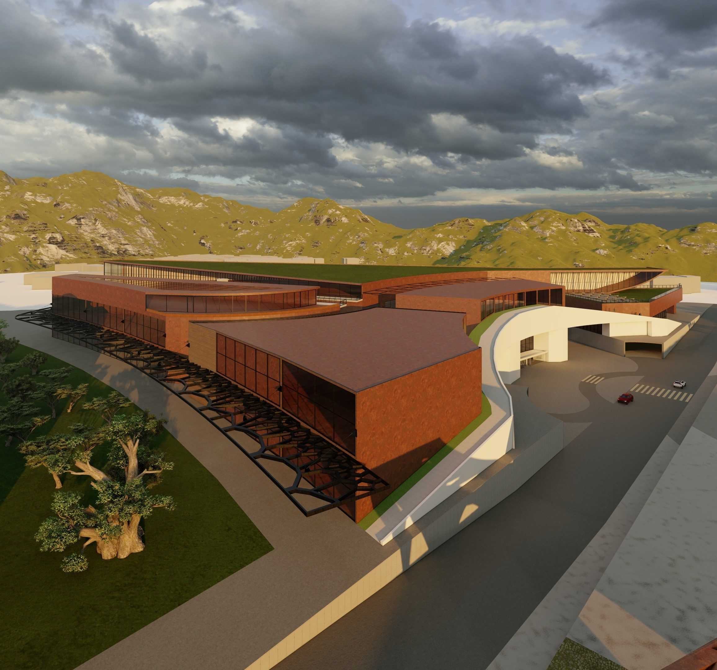 An Urban Design Project includes Shopping Mall Apartment Complex 3D ...