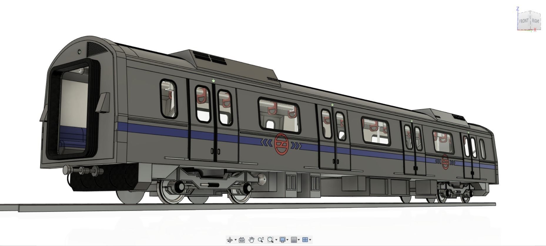 3D model DMRC BOMBARDIER Metro Coach VR / AR / low-poly | CGTrader