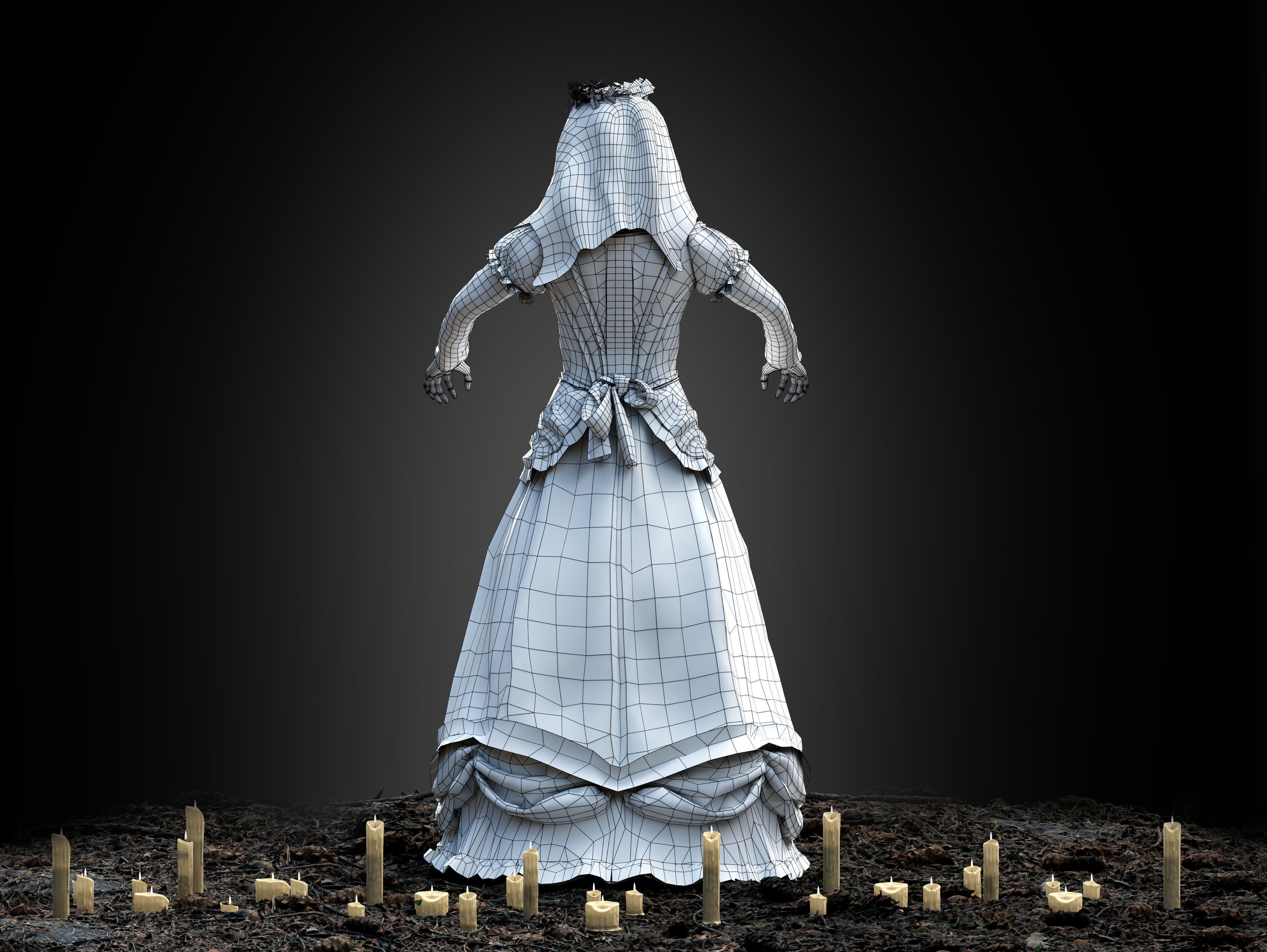3D model Horror Bride VR / AR / low-poly rigged | CGTrader