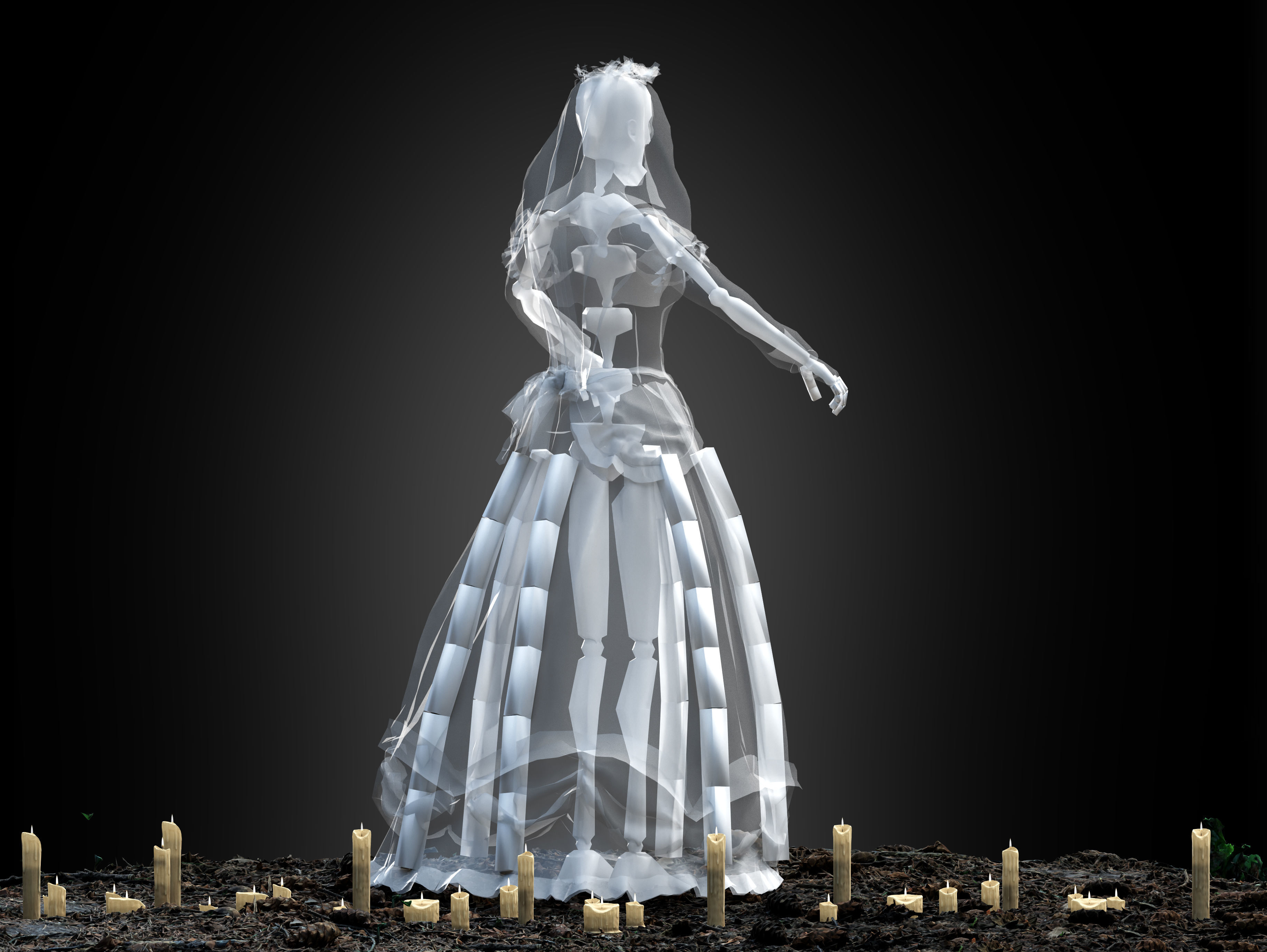 3D model Horror Bride VR / AR / low-poly rigged | CGTrader