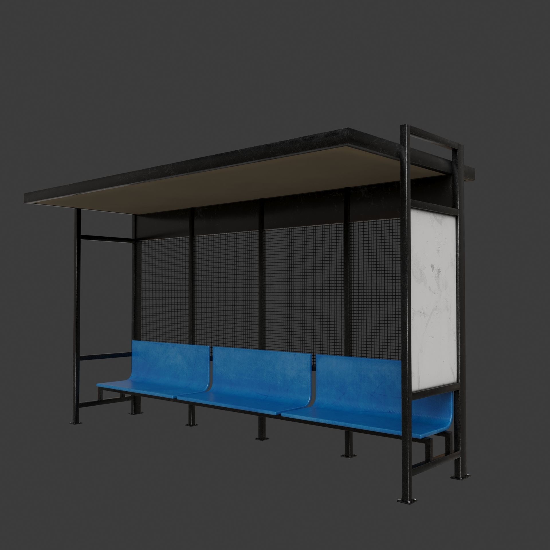 3D model Bus Stop VR / AR / low-poly | CGTrader