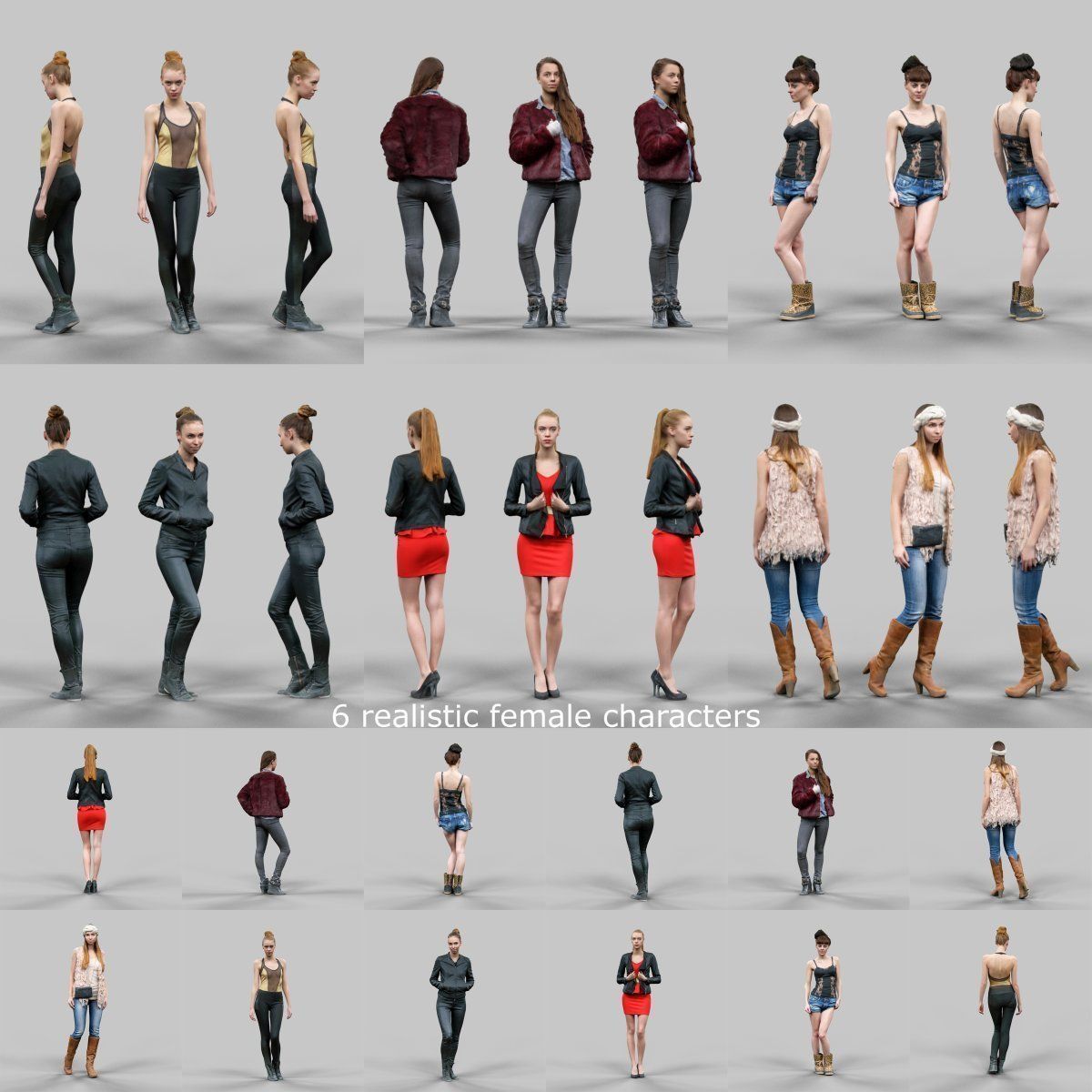 3D model 98 Realistic human models VR / AR / low-poly | CGTrader