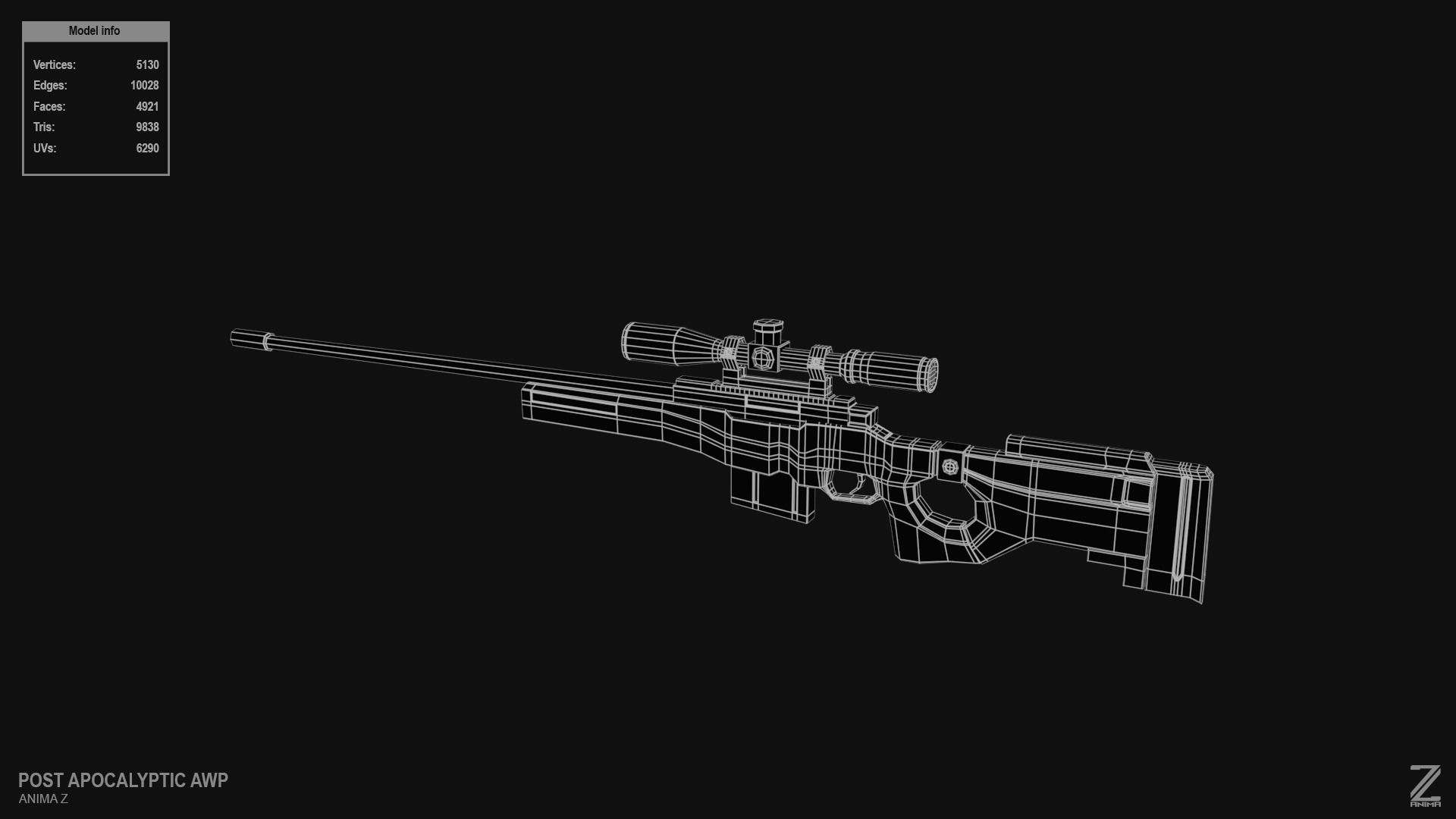 3D model Post apocalyptic AWP VR / AR / low-poly | CGTrader