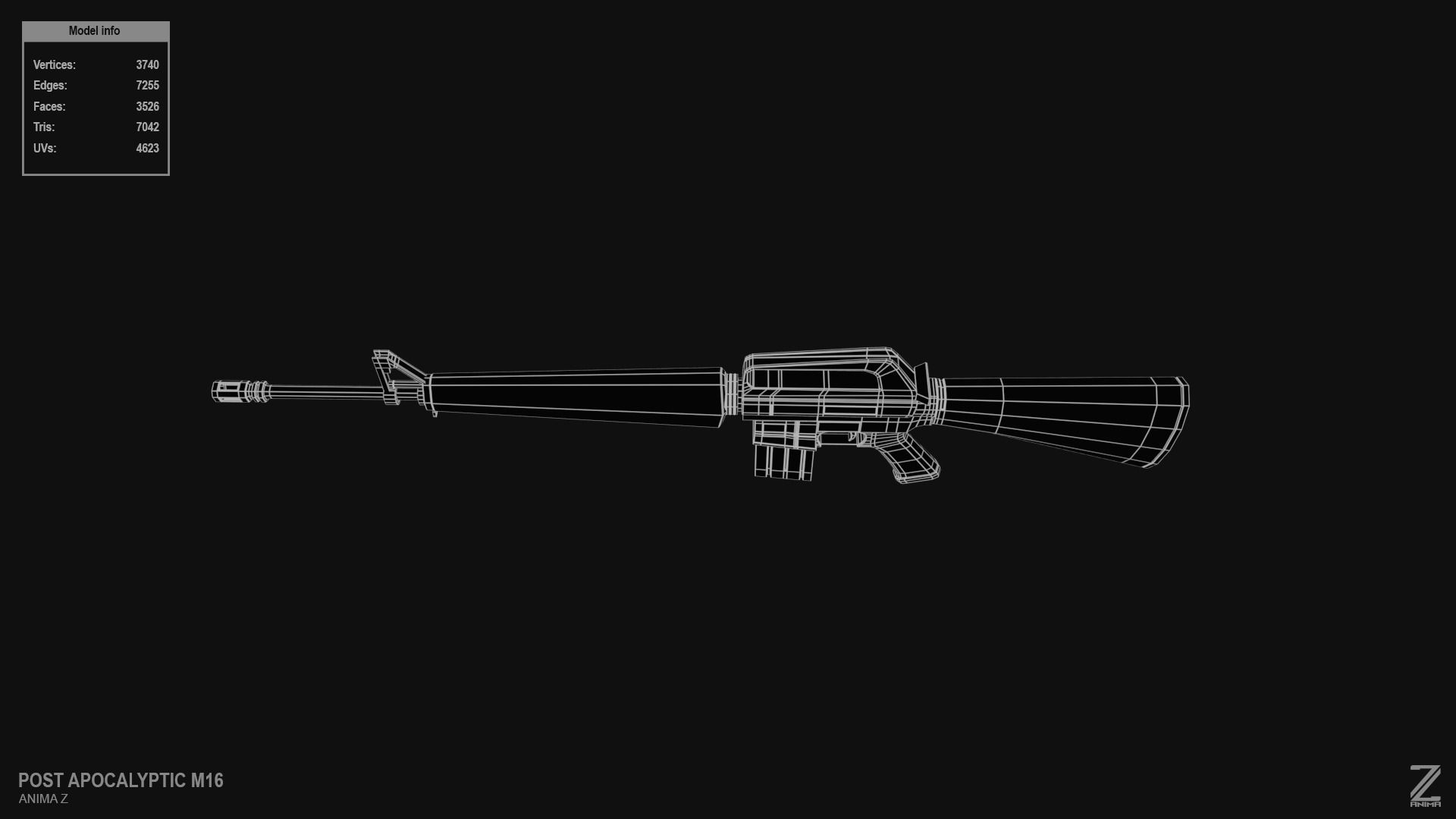3D model Post apocalyptic M16 VR / AR / low-poly | CGTrader
