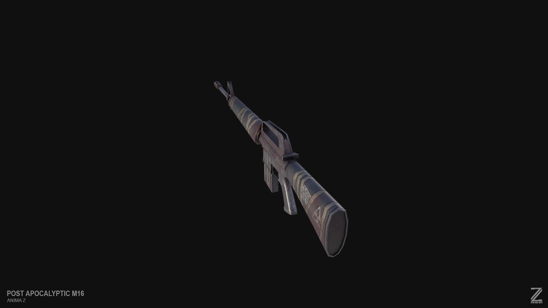 3D model Post apocalyptic M16 VR / AR / low-poly | CGTrader