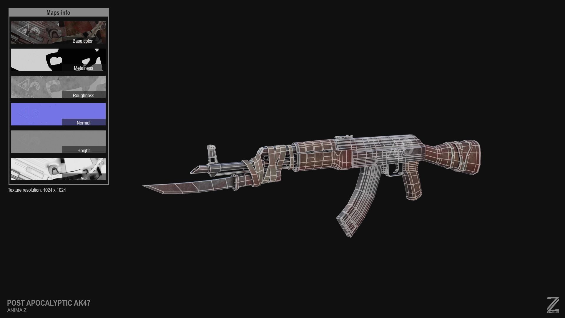 Post apocalyptic guns collection VR / AR / low-poly | CGTrader