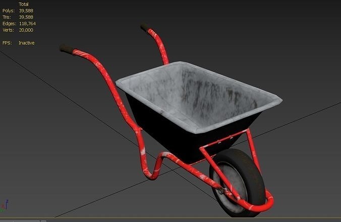 wheelbarrow free 3D model | CGTrader