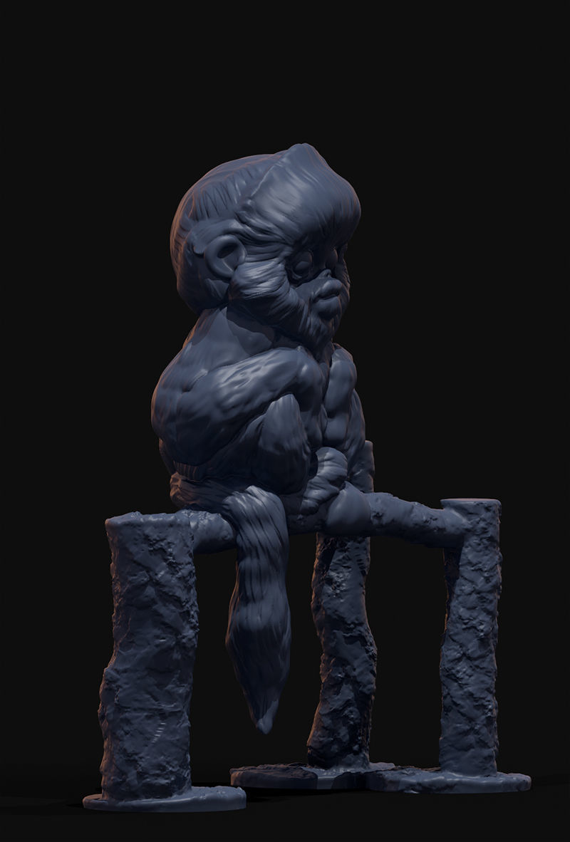 Golden Snub-nosed Monkey 3D model 3D printable | CGTrader