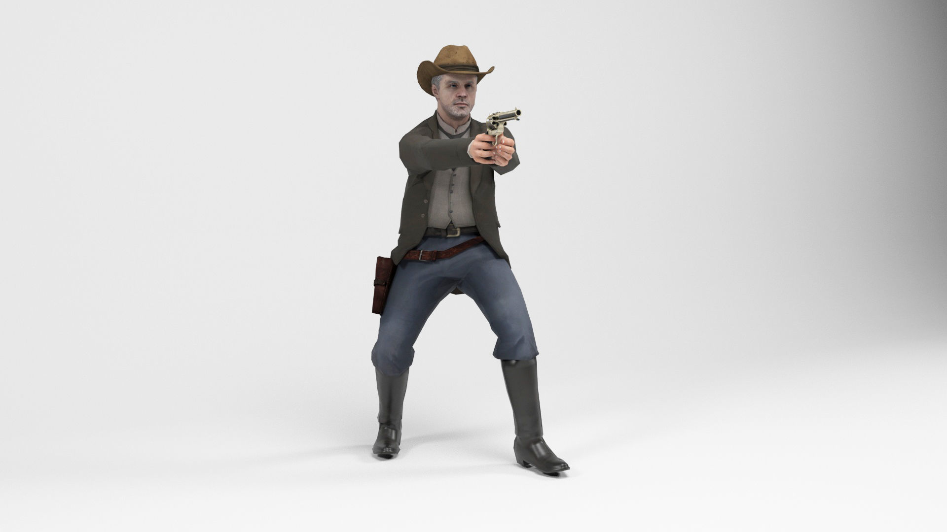 3D model West Cowboy 1 VR / AR / low-poly | CGTrader
