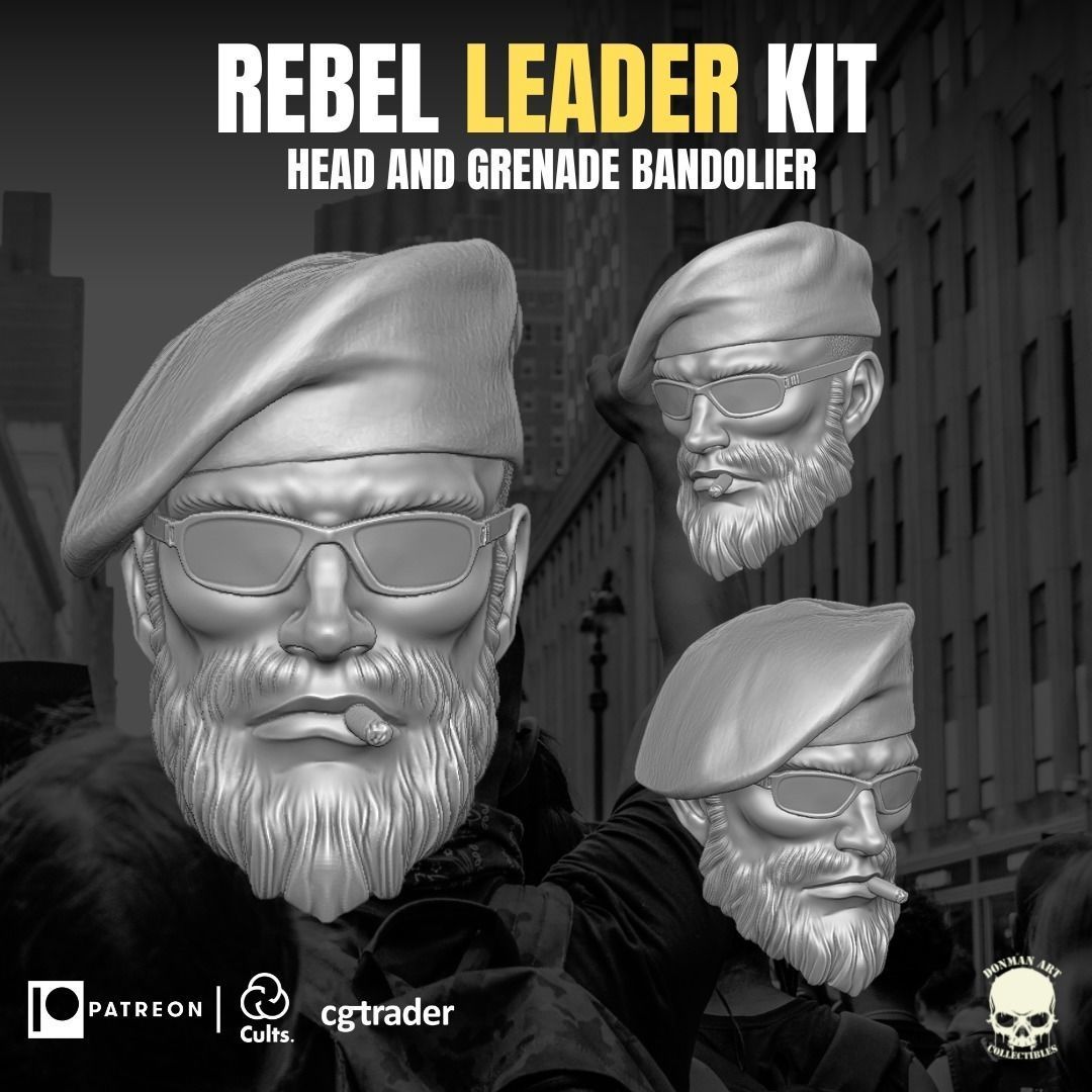 Rebel Leader Kit For Action Figures 3D model 3D printable | CGTrader