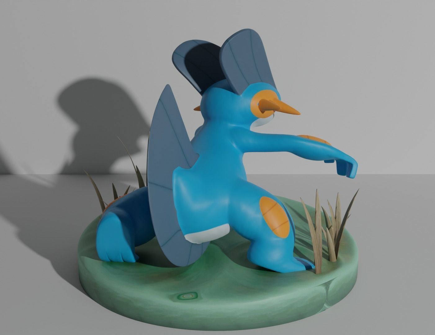 Mudkip Marshtomp Swampert and Mega Swampert 3D print model 3D model 3D ...