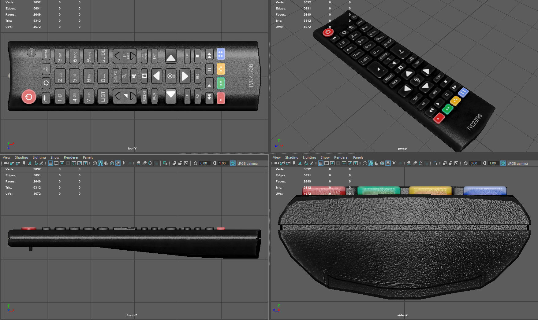 3D model Remote Control for TV VR / AR / low-poly | CGTrader