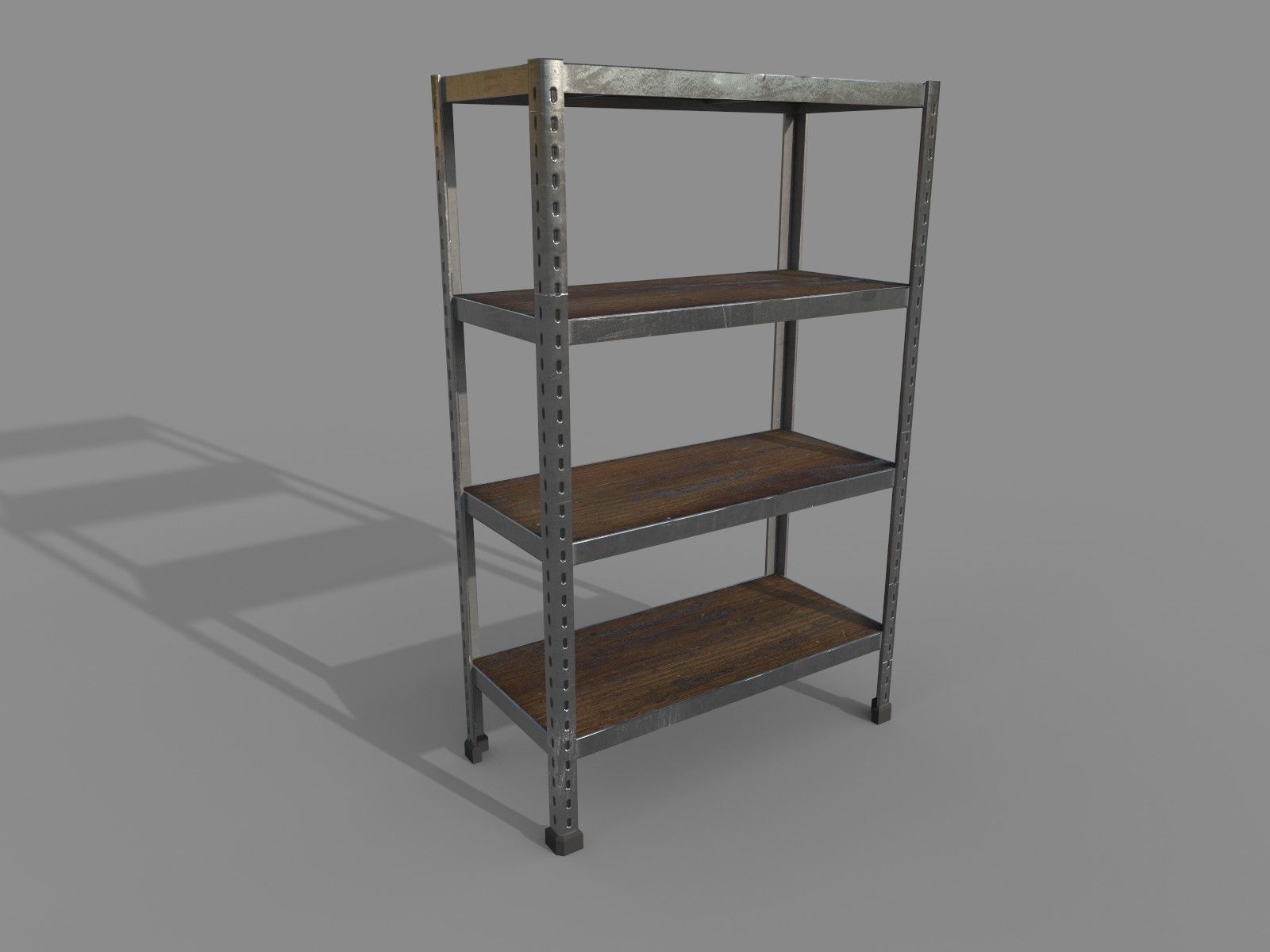 3D model Shelf metal industrial rack VR / AR / low-poly | CGTrader