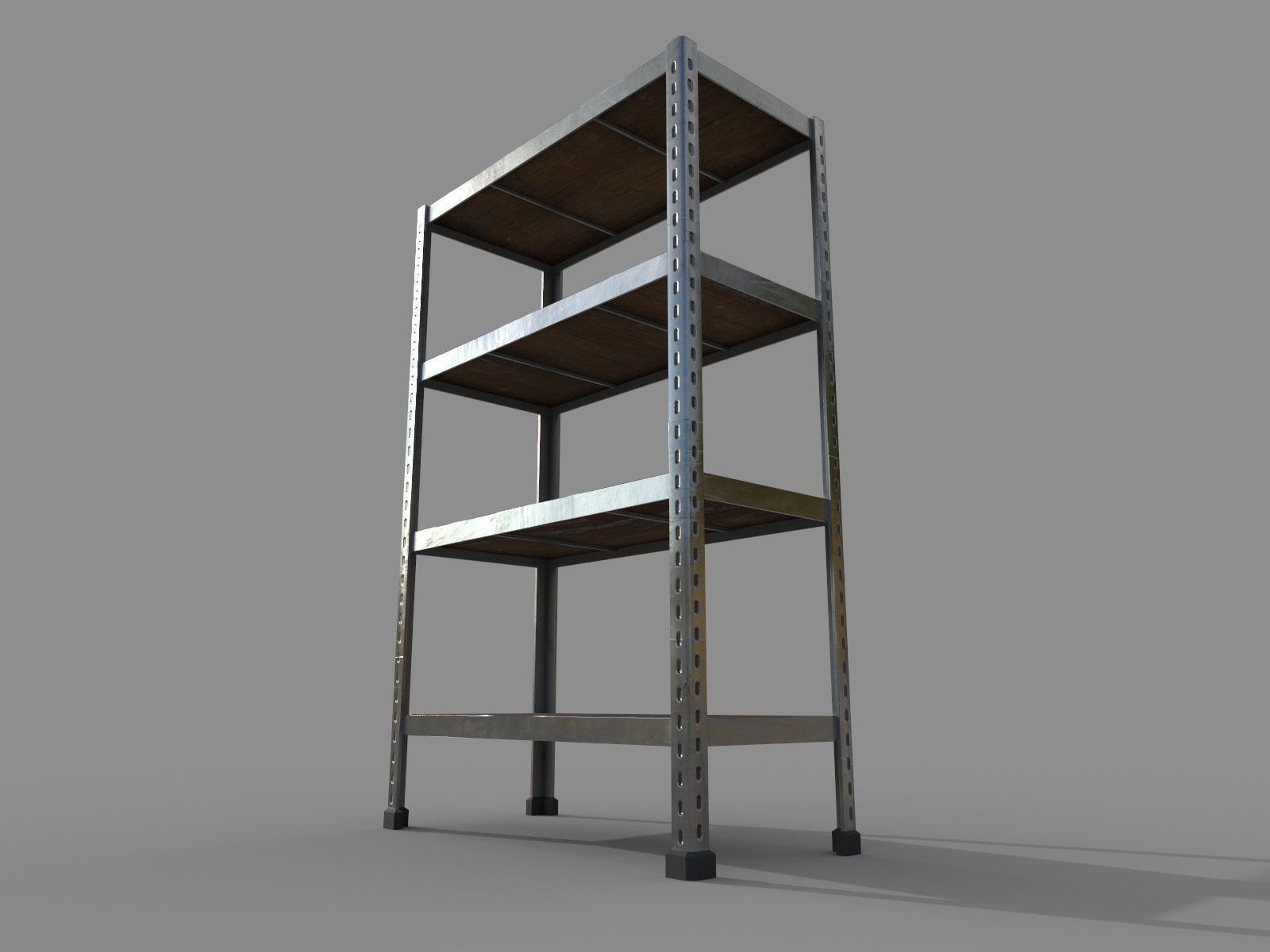 3D model Shelf metal industrial rack VR / AR / low-poly | CGTrader