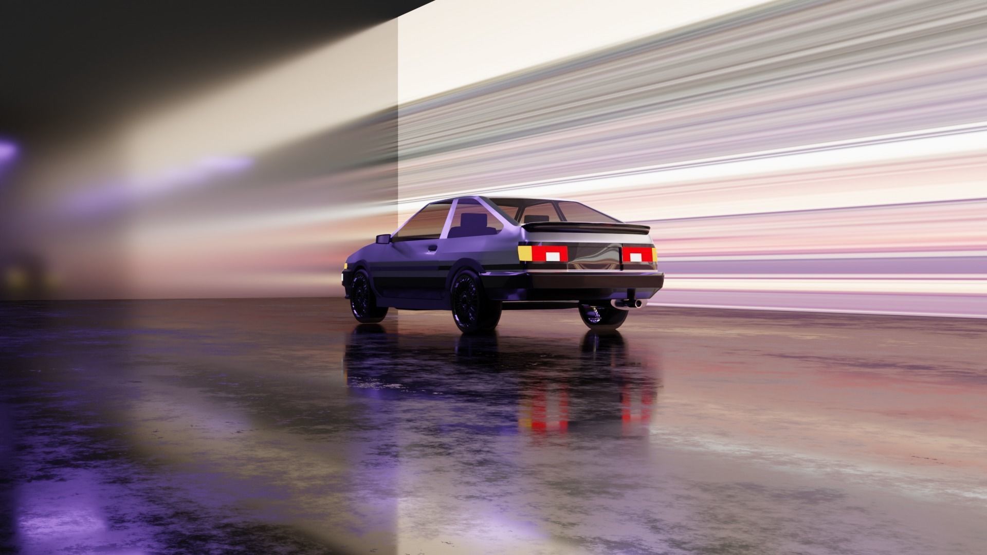 Toyota AE86 Trueno Hachi Roku 3D model | CGTrader