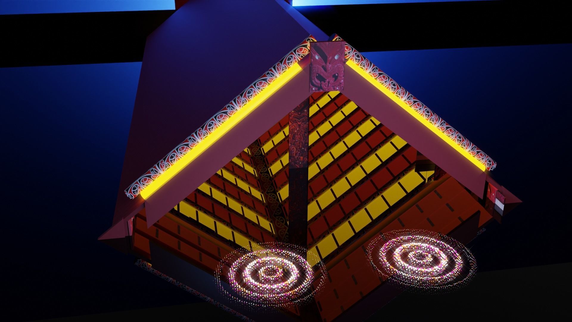 Audio-Visual Maori Stage 3D model animated | CGTrader