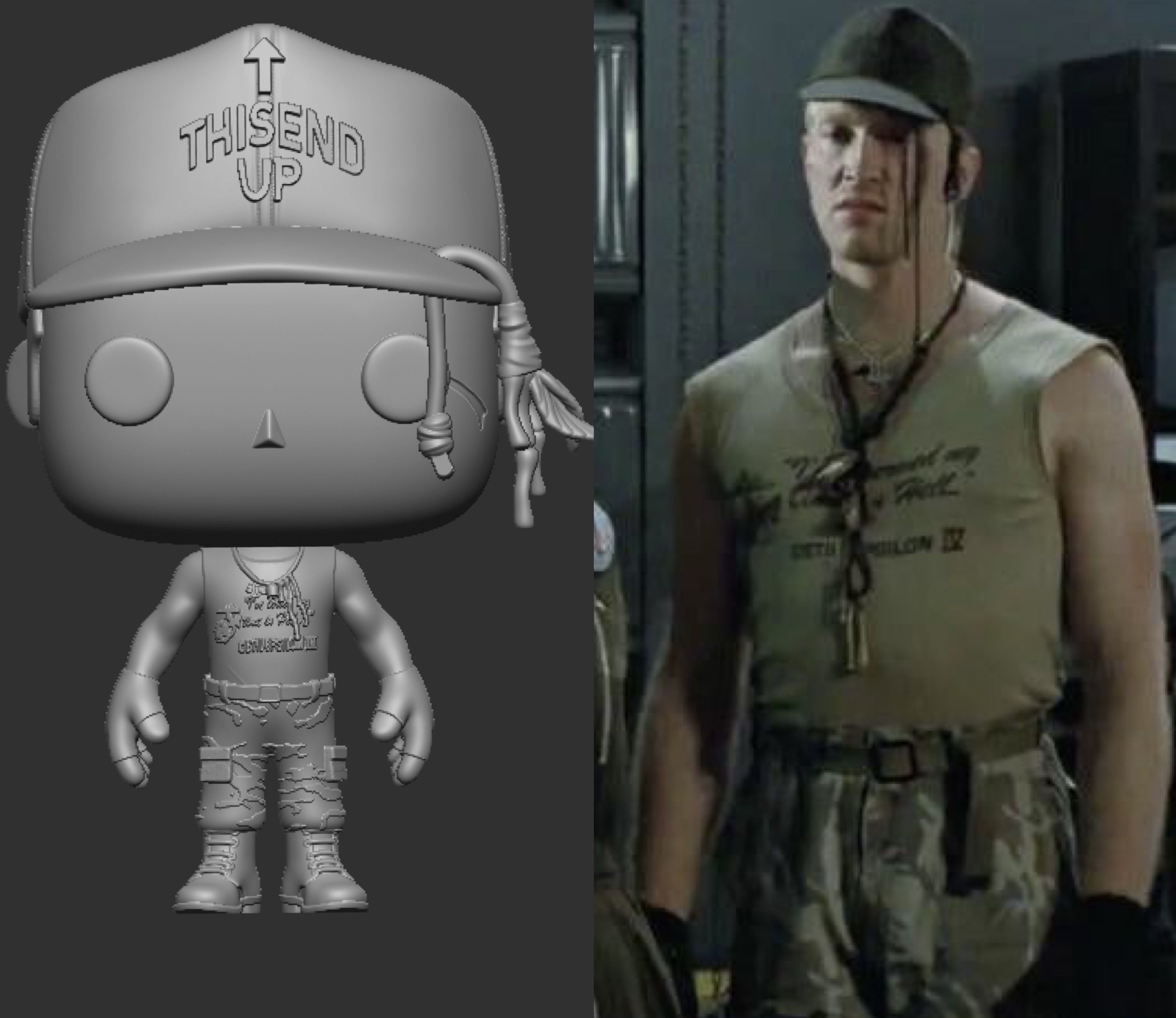 3D Print Model Drake Funko Custom Aliens Colonial Marine USCM 3D model ...