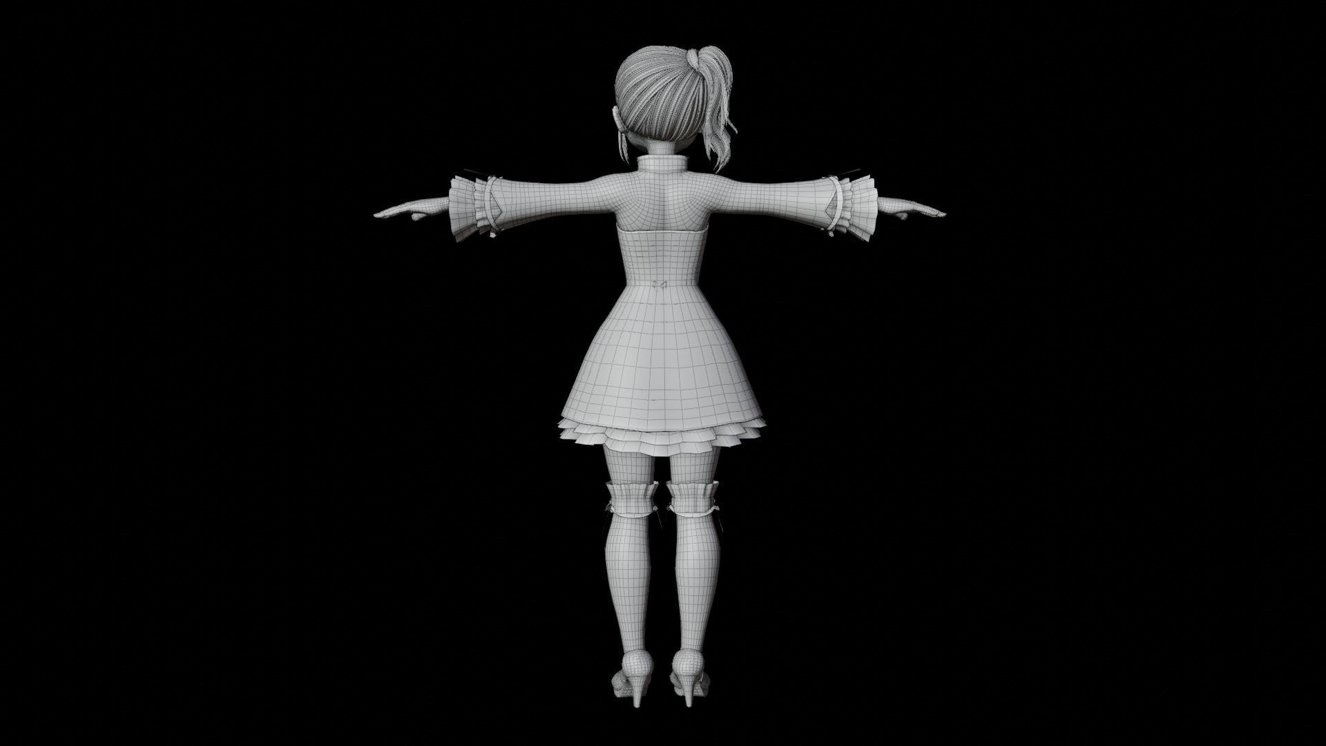 Girl - FULLY RIGGED 3D model rigged | CGTrader