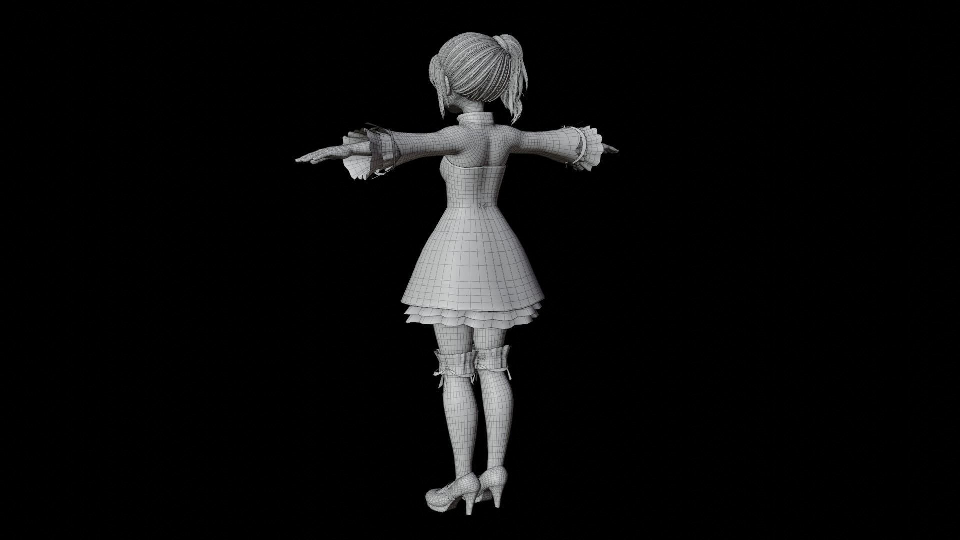 Girl - FULLY RIGGED 3D model rigged | CGTrader