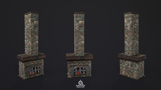 Chimney PBR brick free VR / AR / low-poly 3D model | CGTrader