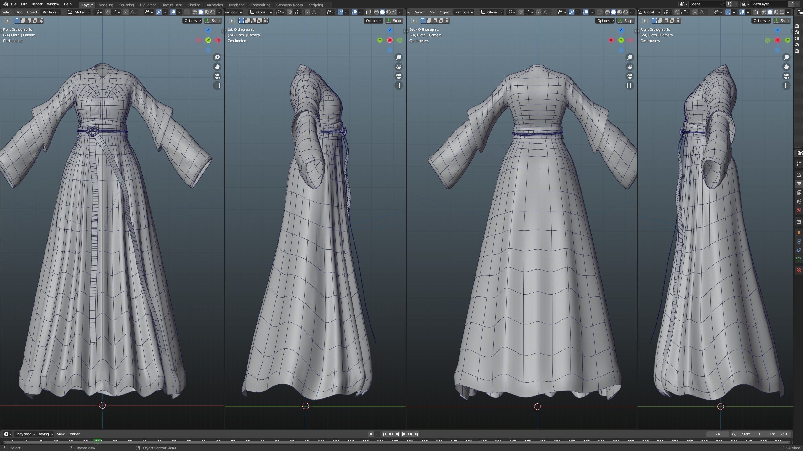 3D model Chinese traditional clothing VR / AR / low-poly | CGTrader