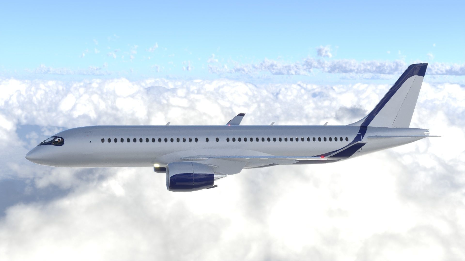 Airbus A220 -300 high detail model 3D model | CGTrader