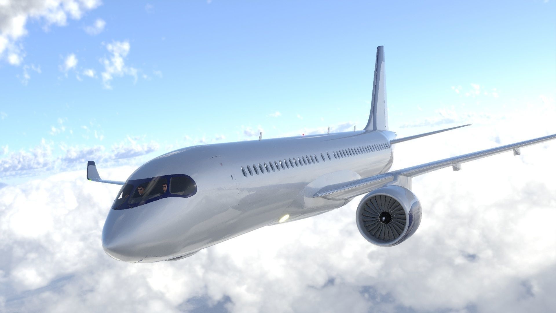 Airbus A220 -300 high detail model 3D model | CGTrader