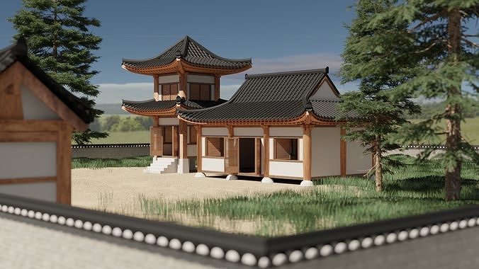 Procedual Hanok Builder fo BLENDER 3D model | CGTrader