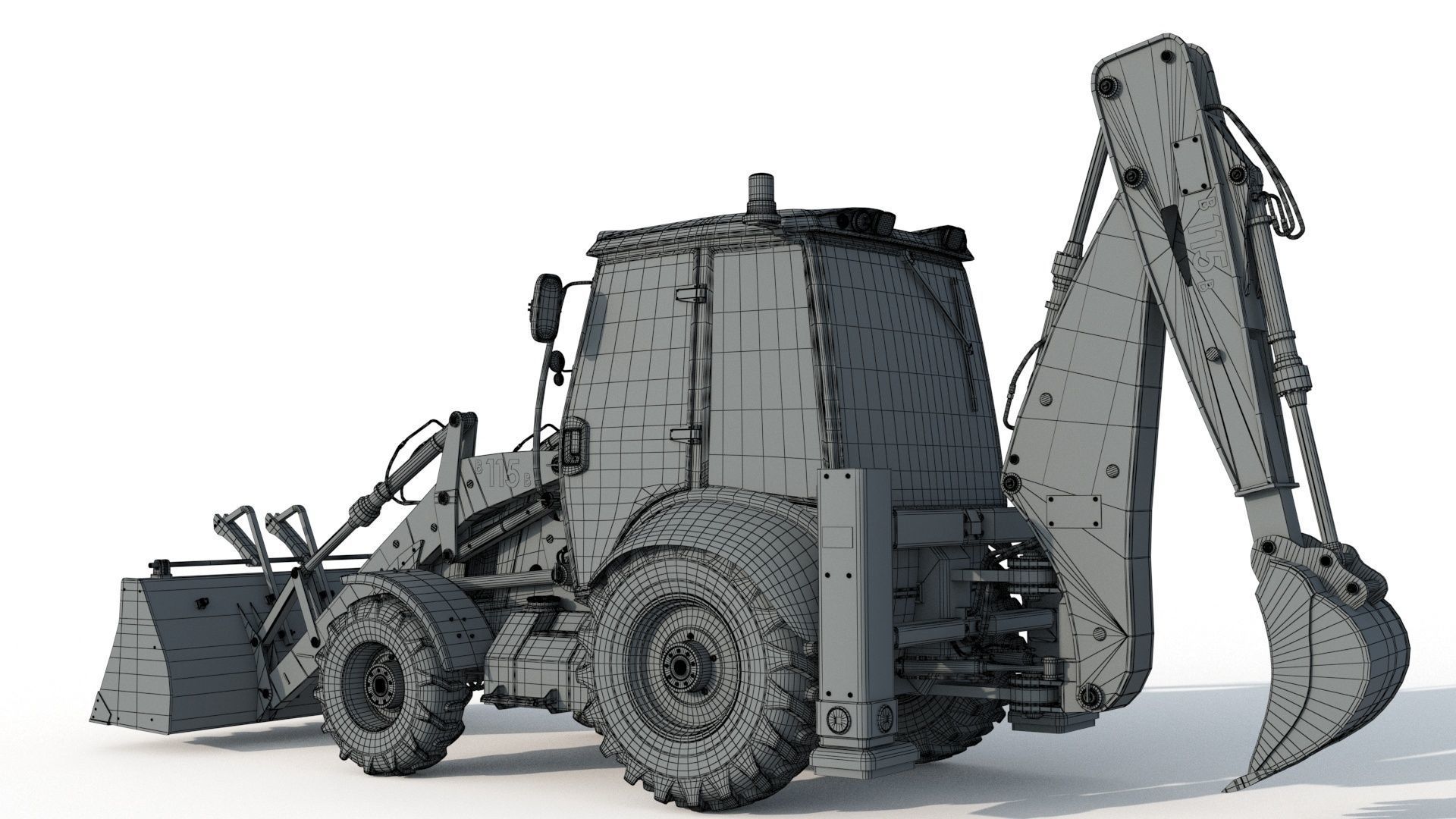 New Holland B115B Backhoe Loader 3D model | CGTrader
