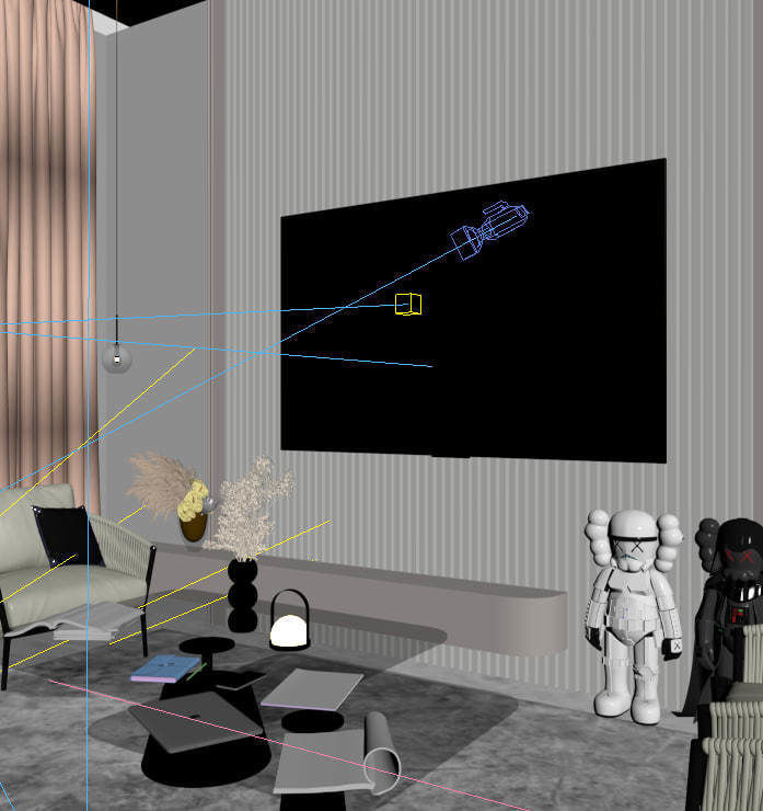 3D model Grey Living room VR / AR / low-poly | CGTrader