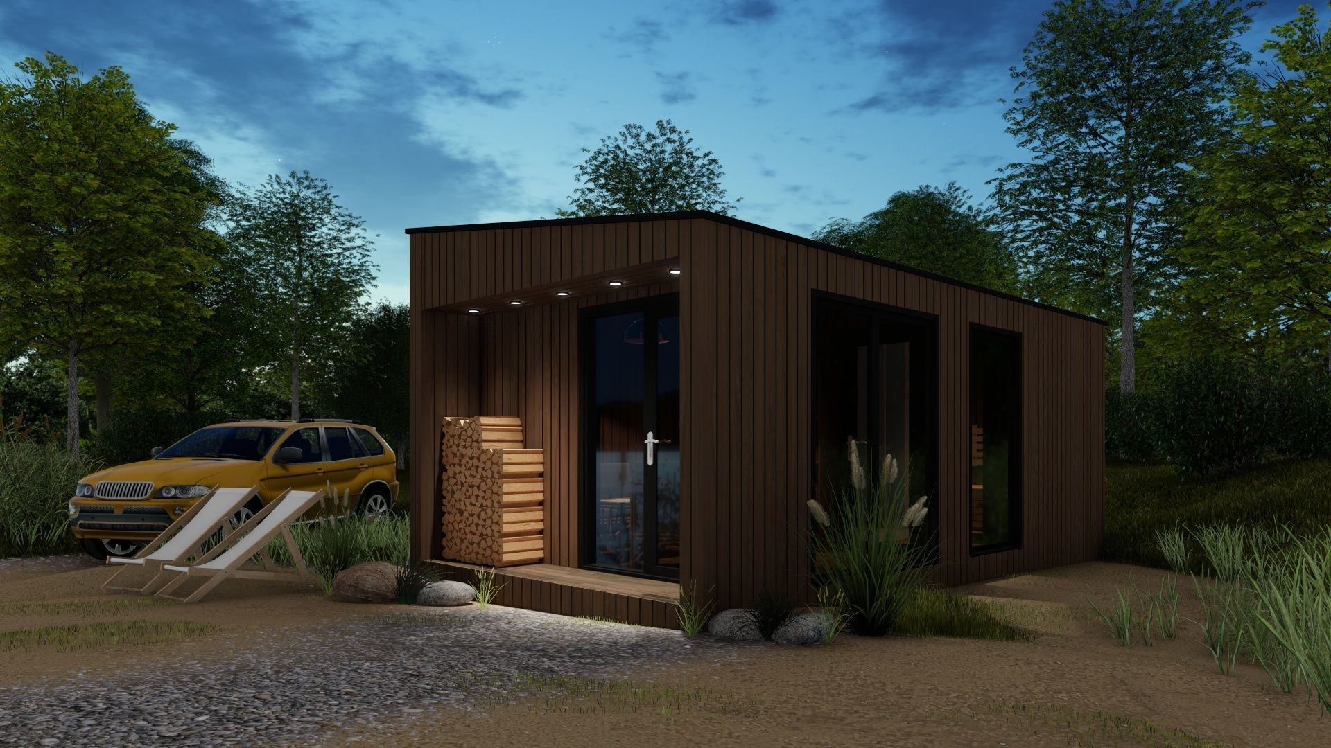 3D model of a modular sauna 3D model | CGTrader