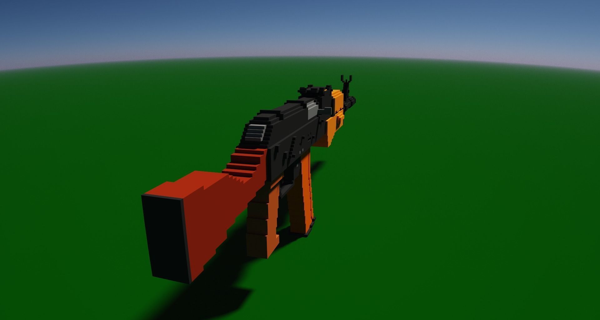 AK74 AK47 Voxel Gun free VR / AR / low-poly 3D model | CGTrader