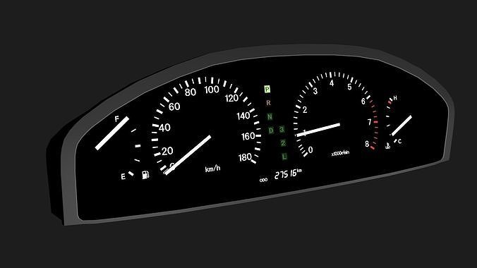 3D model MeterModelofToyota20Celsior Lexus LS 400 VR / AR / low-poly ...