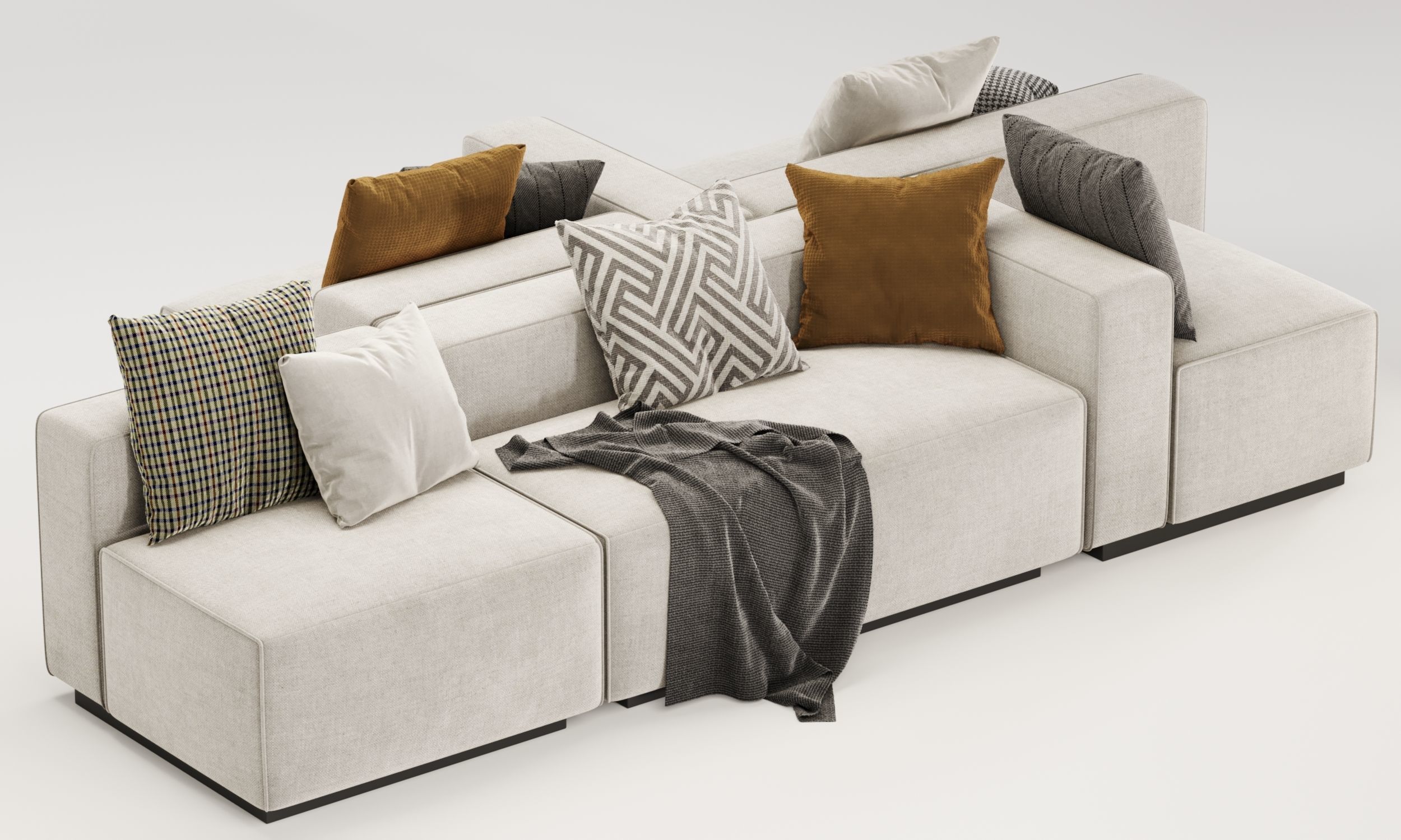 Cleon modular sofa set 3D model | CGTrader