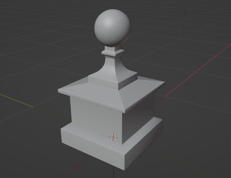 3D model Stone Pillar - Photo-scan with retopologized mesh VR / AR ...