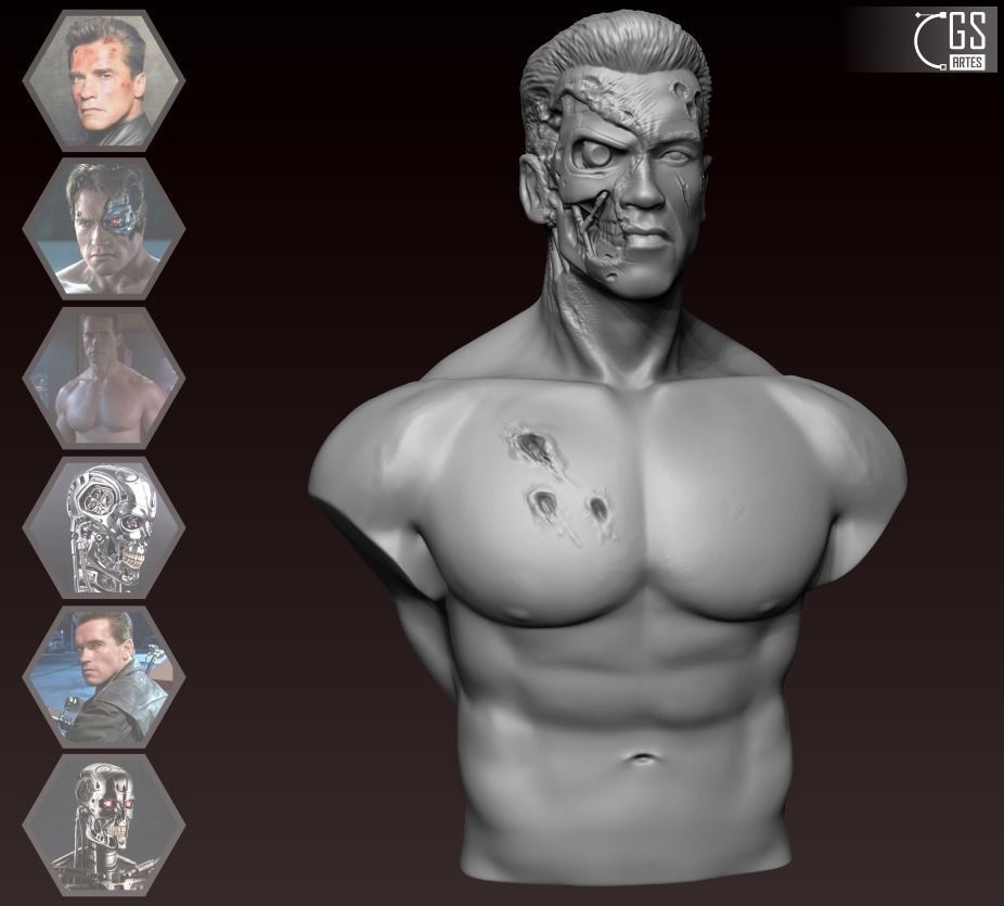 T800 - Arnold Schwarzenegger Terminator 3D model 3D printable | CGTrader