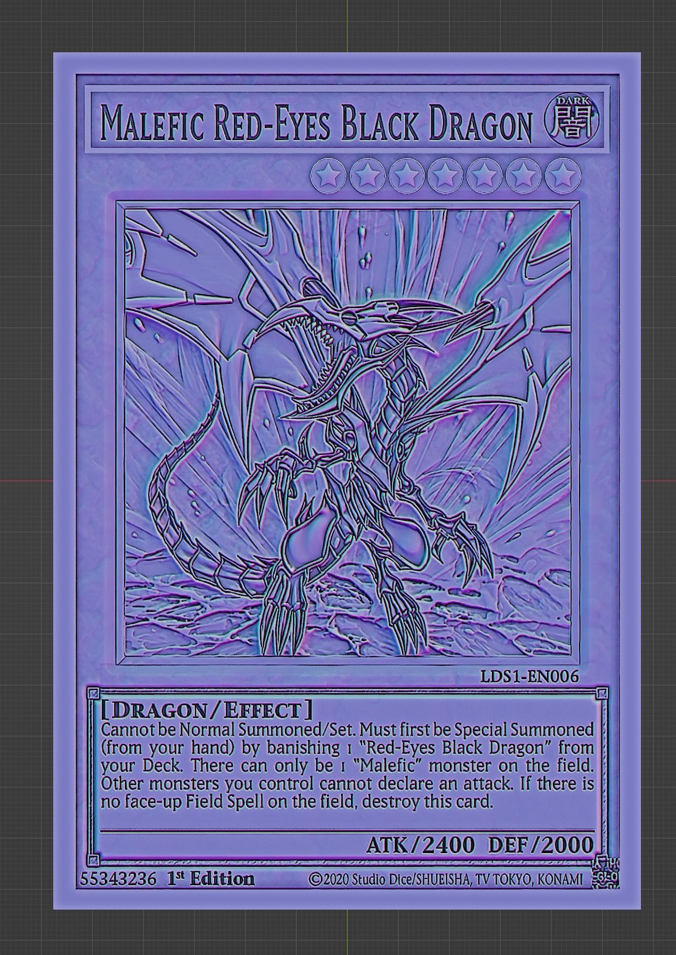 malefic red-eyes black dragon - yugioh 3D model 3D printable | CGTrader