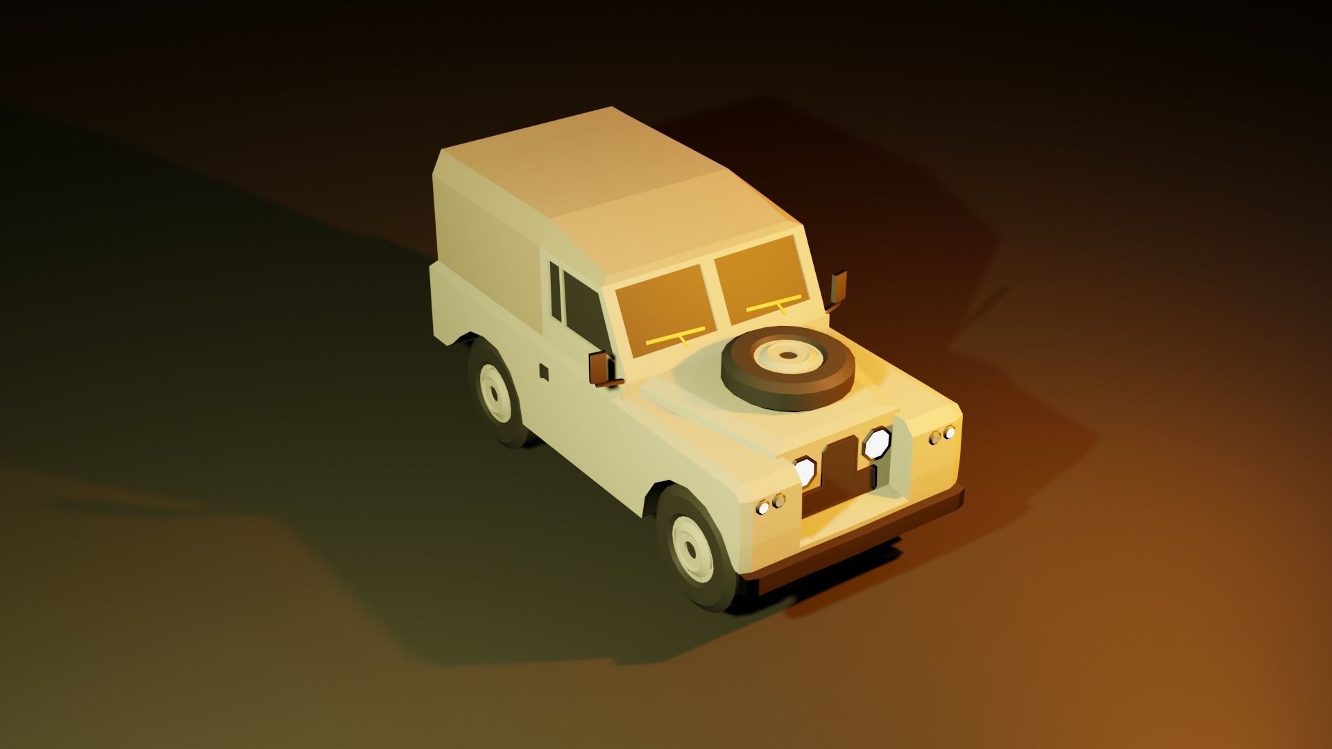 3D model Low-Poly Land Rover Defender 1954 VR / AR / low-poly | CGTrader