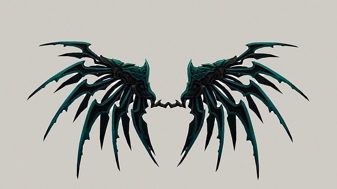 3D model Futuristic Metal Wing VR / AR / low-poly | CGTrader