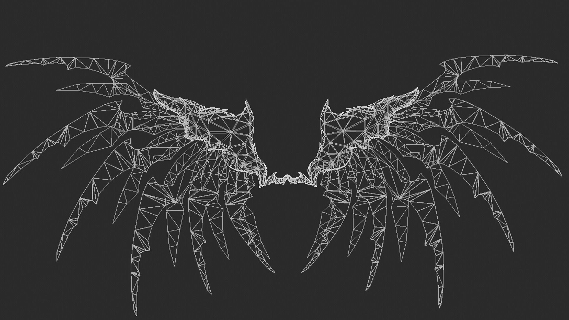 3D model Futuristic Metal Wing VR / AR / low-poly | CGTrader