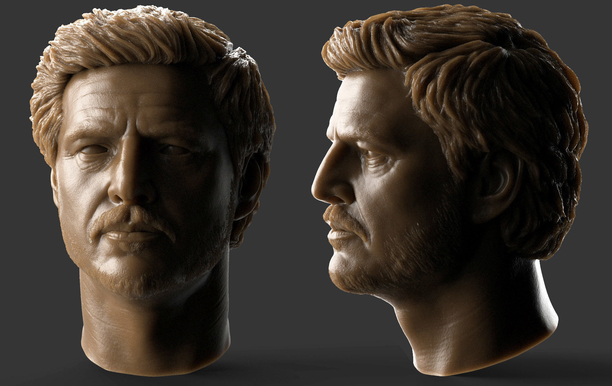 Joel - Pedro Pascal Head - The Last of Us 3D model 3D printable | CGTrader