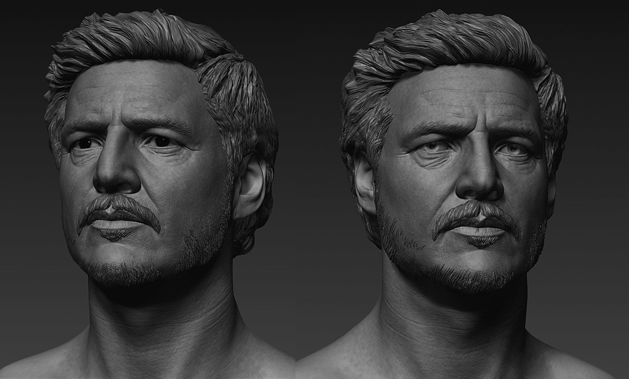 Joel Miller - Pedro Pascal Head High Poly 3D model | CGTrader