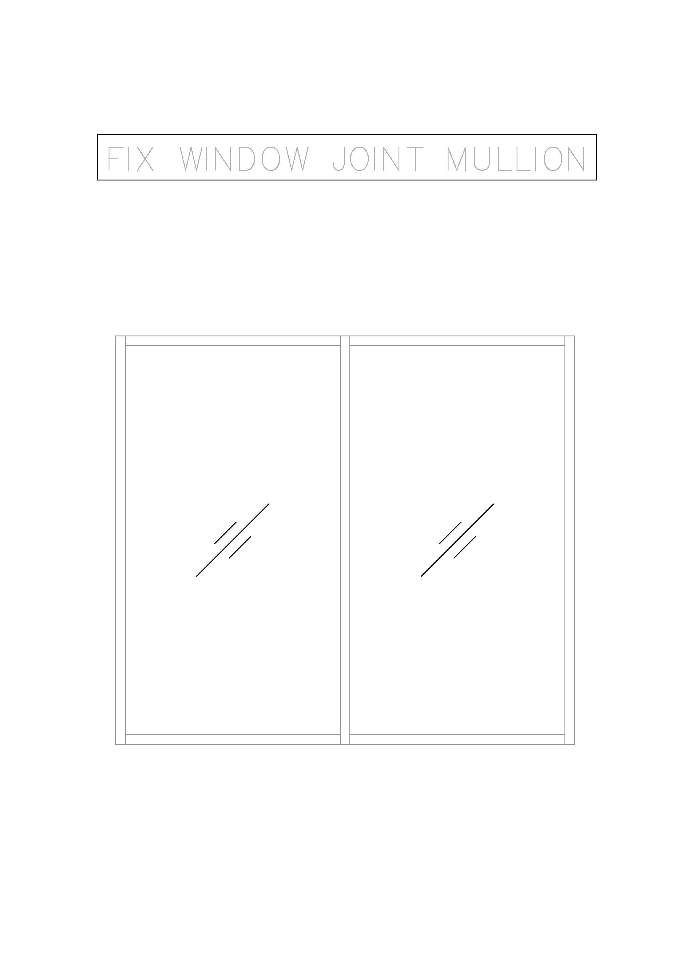 2D FIX WINDOW JOINT MULLION AND TRANSOMS TOP VIEW 3D model | CGTrader